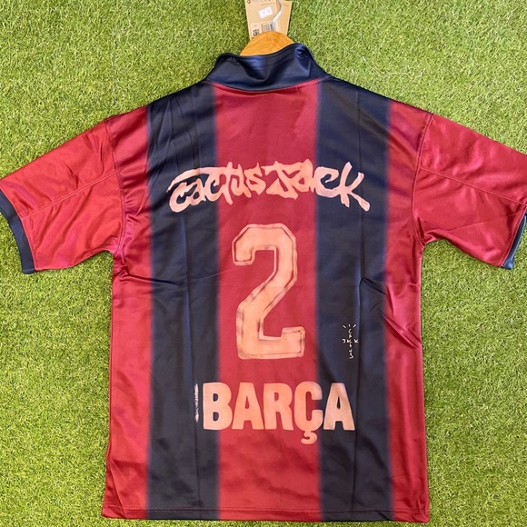 Nike | Shirts | Nike Fcb Red And Blue Jersey Cactus Jack | Poshmark